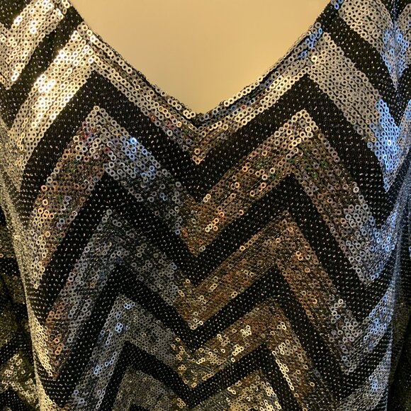 S. Levine | Tops | New Sequin Chevon Pattern Open Shoulder Top By S ...